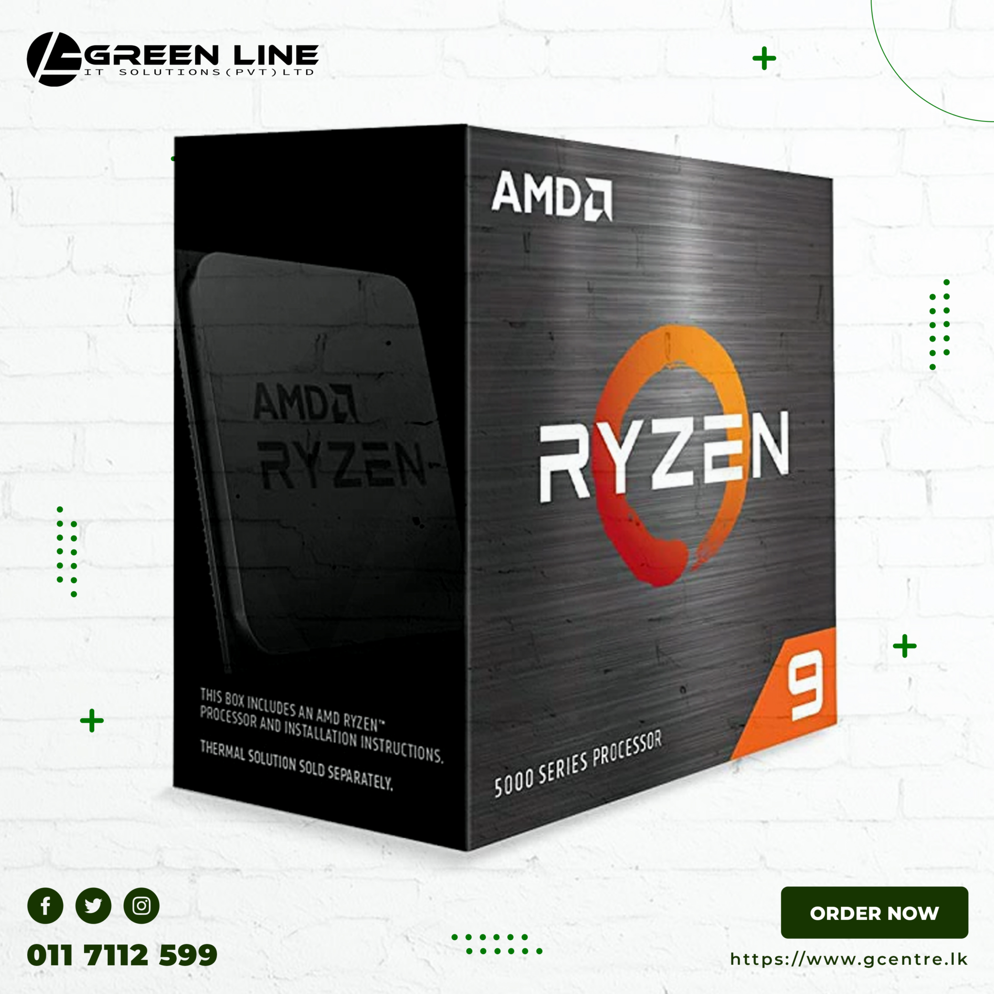 AMD RYZEN THREADRIPPER 3990X 64 CORE/128 THREADS - GCENTRE - Green Line